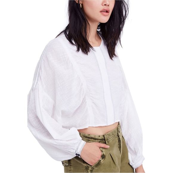 Free People | Tops | Free People Womens Day Dreaming Crop Top Blouse ...